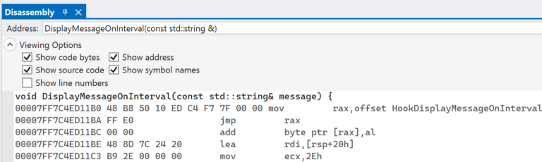 Function Hooking: Inline Hooks (1/7) « RCE Endeavors
